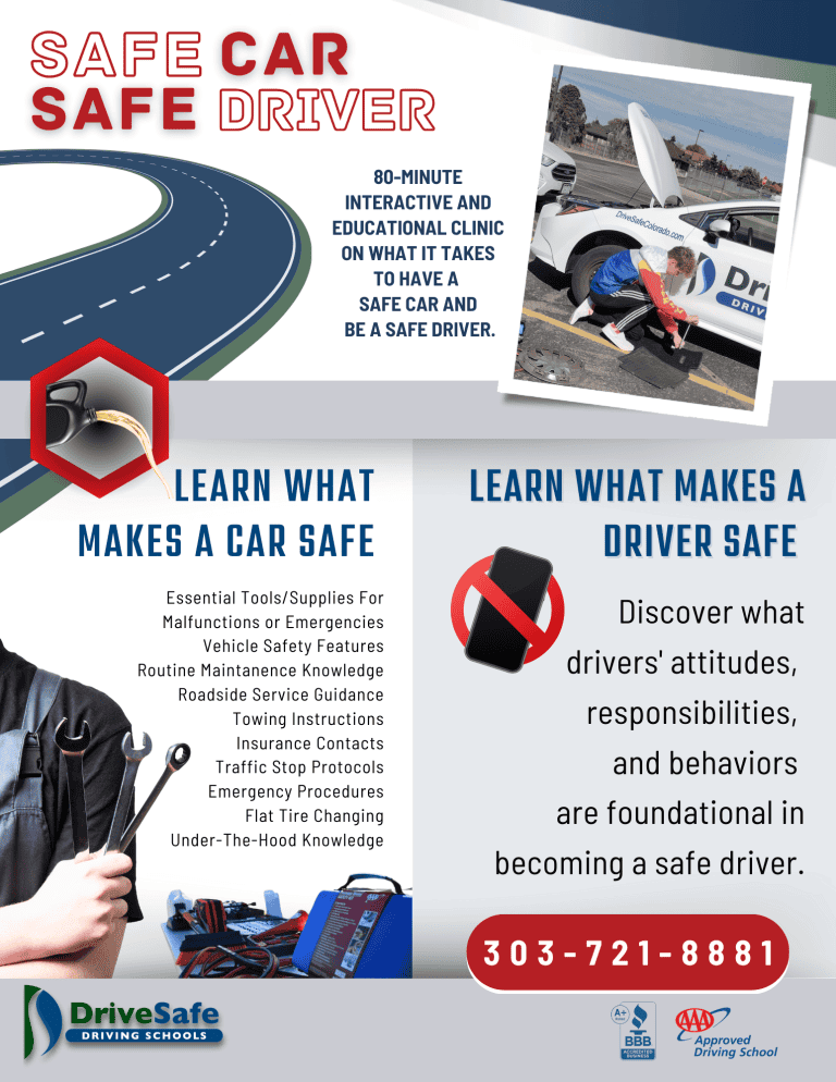 Safe Car Safe Driver | An 80-minute educational clinic on what it takes ...